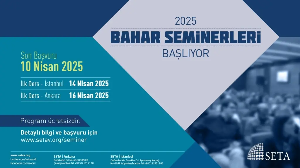 SETA 2025 Bahar Dönemi Seminer Programı Başlıyor!